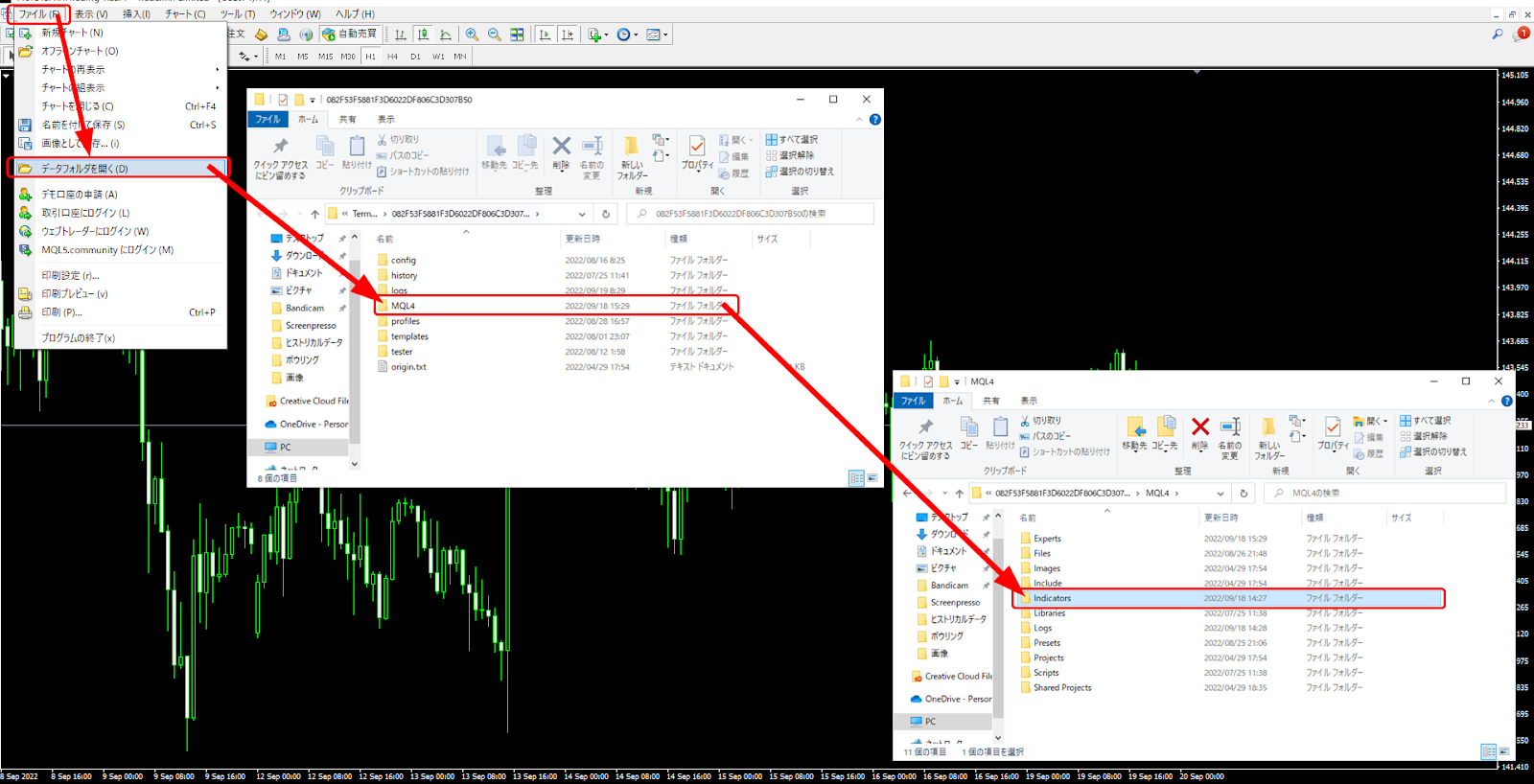 【GMMAをチャートに表示しよう！】MT4への導入方法とスマホアプリでも使える自作方法を紹介！